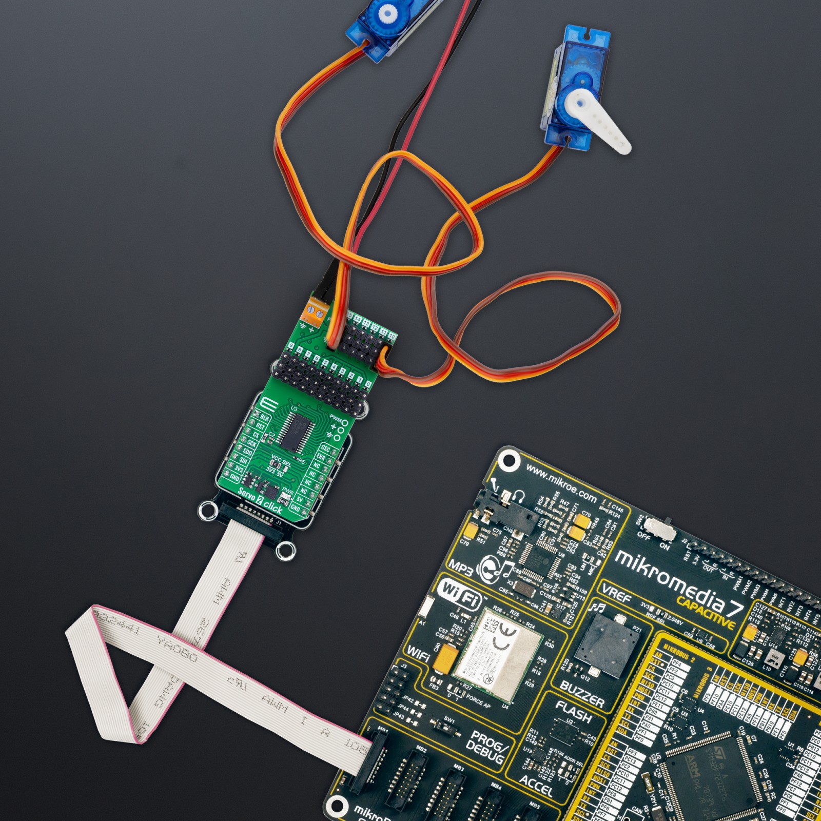 Servo 2 Click - For multiple servo motor control | MIKROE-6533
