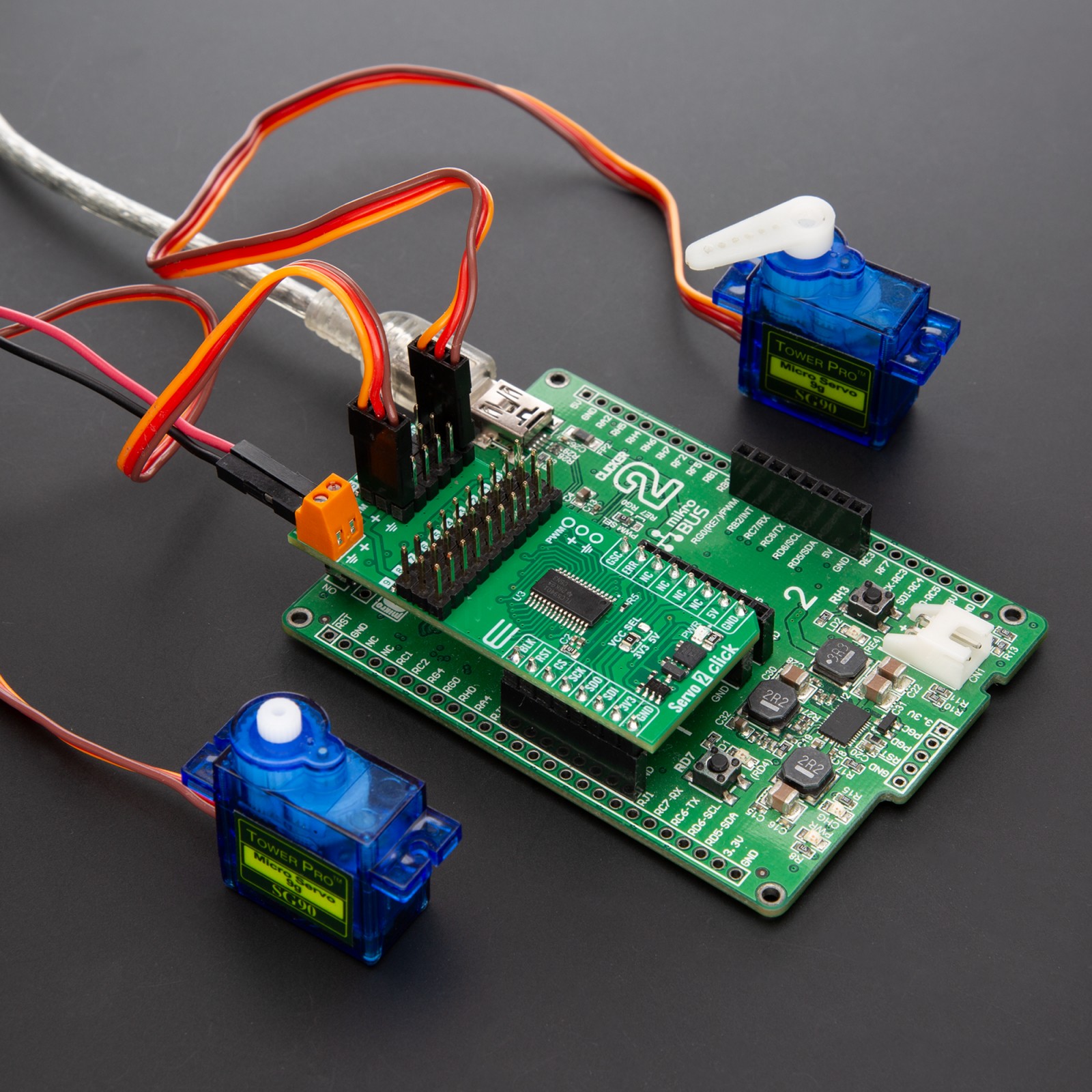 Servo 2 Click - For multiple servo motor control | MIKROE-6533