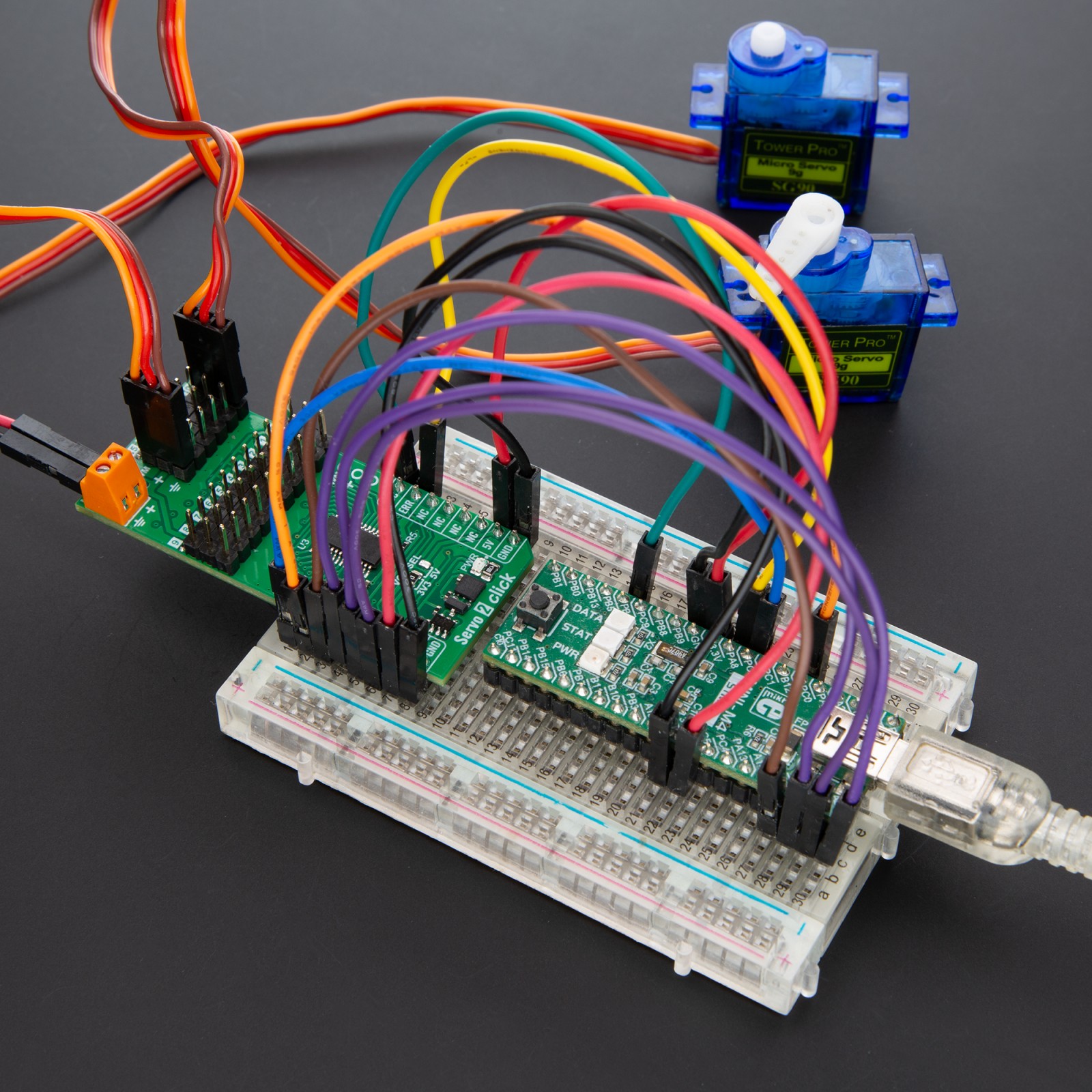 Servo 2 Click - For multiple servo motor control | MIKROE-6533