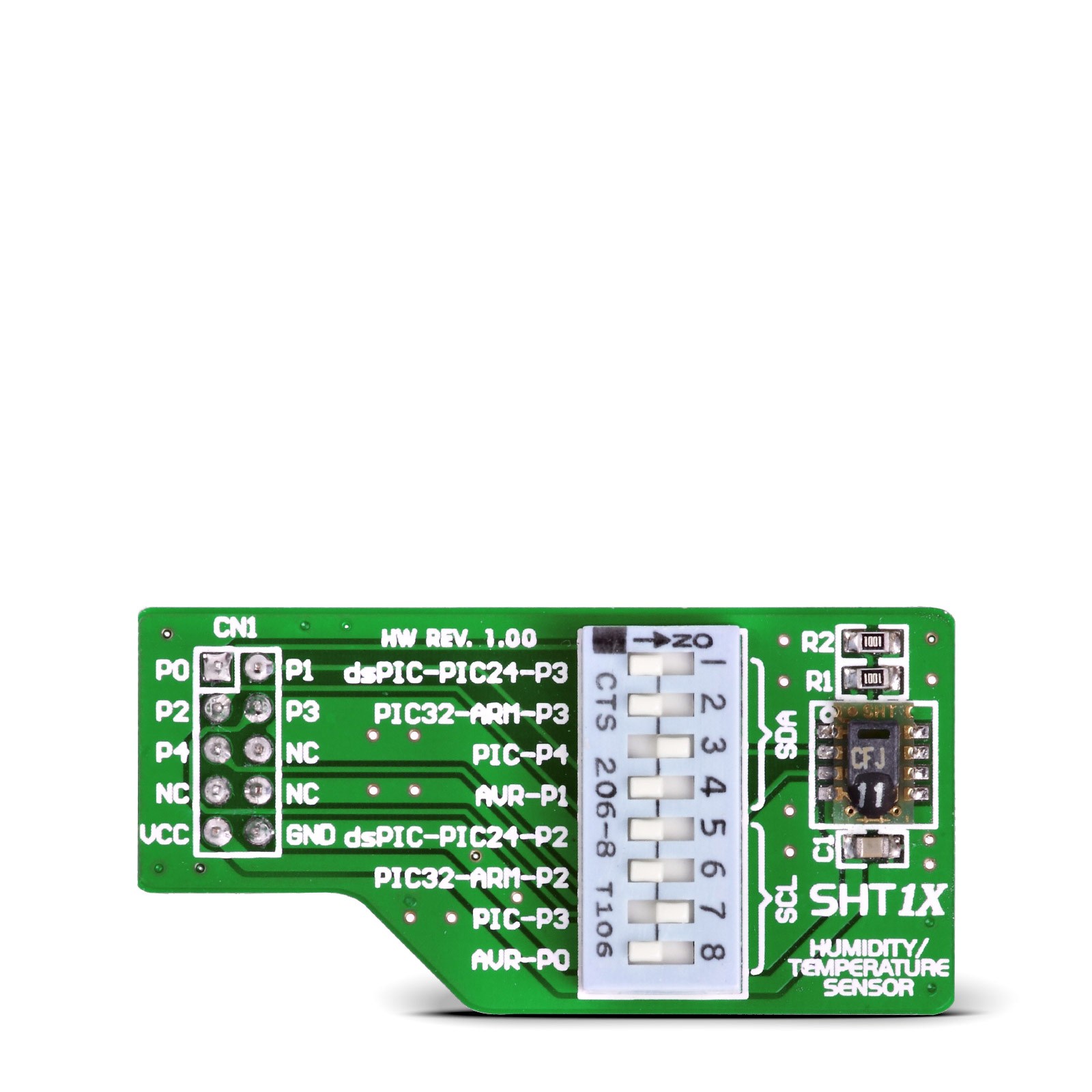 SHT1X - Add-on Board with SHT11 Temperature/Humidity Sensor