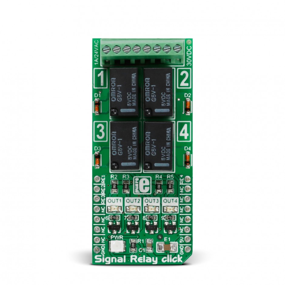 Signal Relay click — board with G5V-1 Low Signal Relay