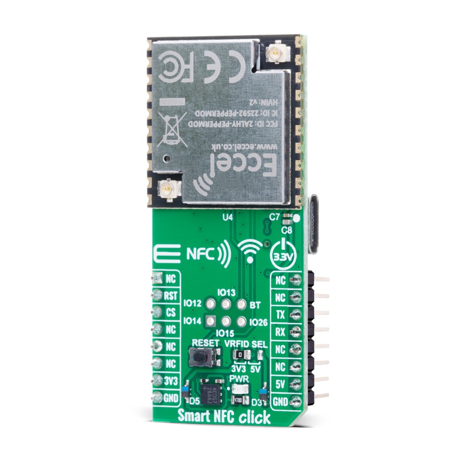 Smart NFC Click - Combined RFID, Wi-Fi, and WPAN | MIKROE-6617