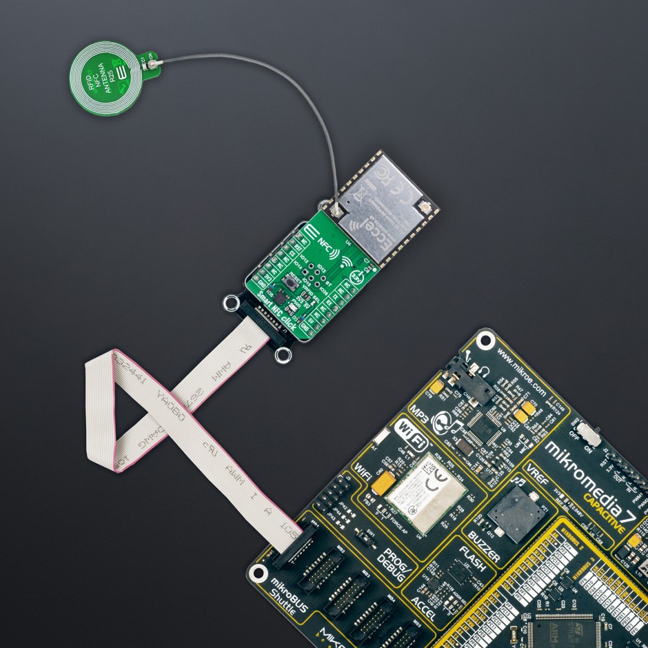 Smart NFC Click - Combined RFID, Wi-Fi, and WPAN | MIKROE-6617