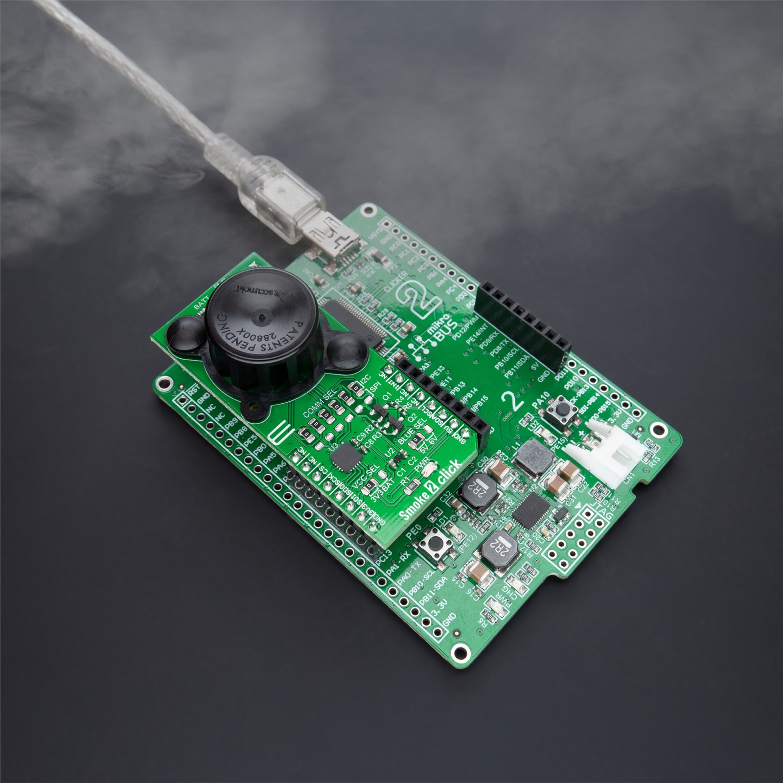 Smoke 2 Click | ADPD188BI Integrated Smoke Detection Module