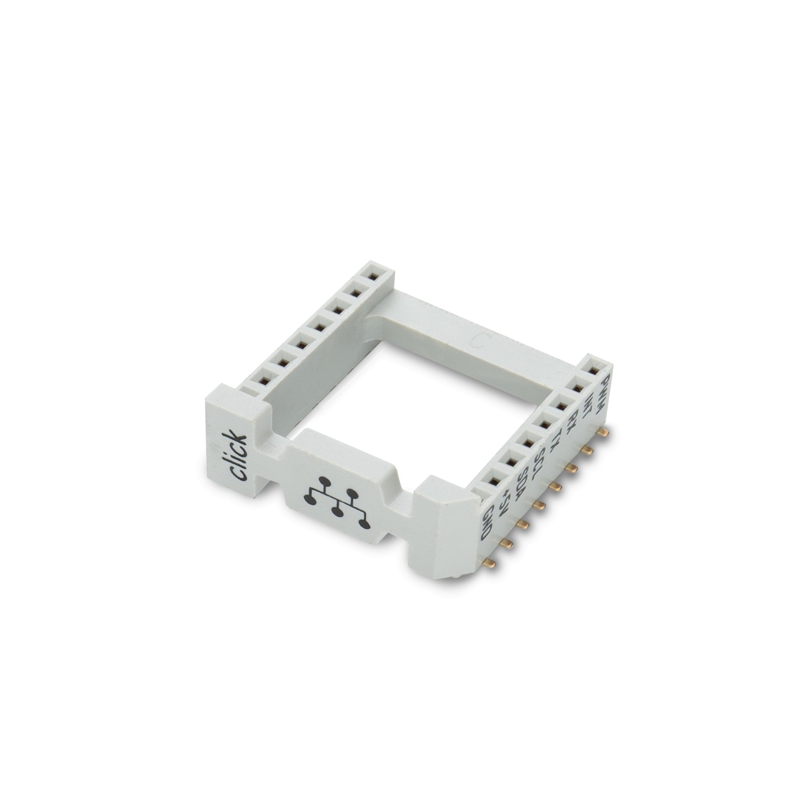 SOCKET mikroBUS 16 SMD Gray