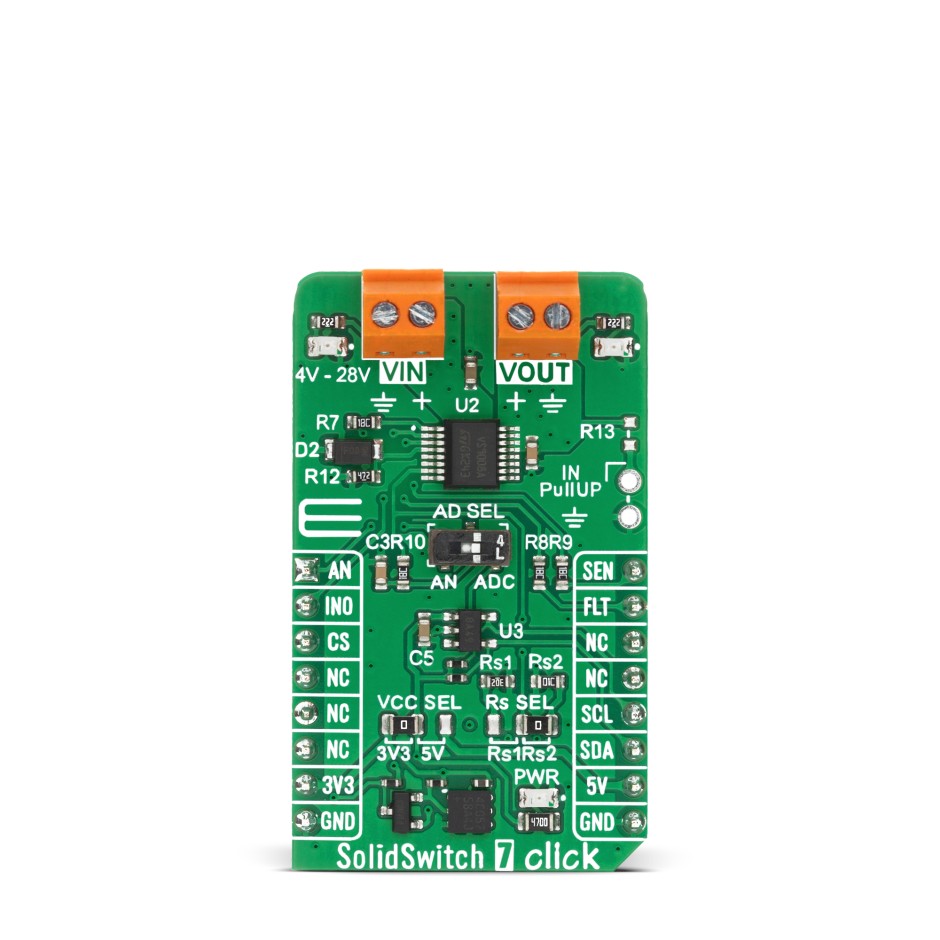 SolidSwitch 7 Click - Intelligent High-Side Power Switch | MIKROE-6721