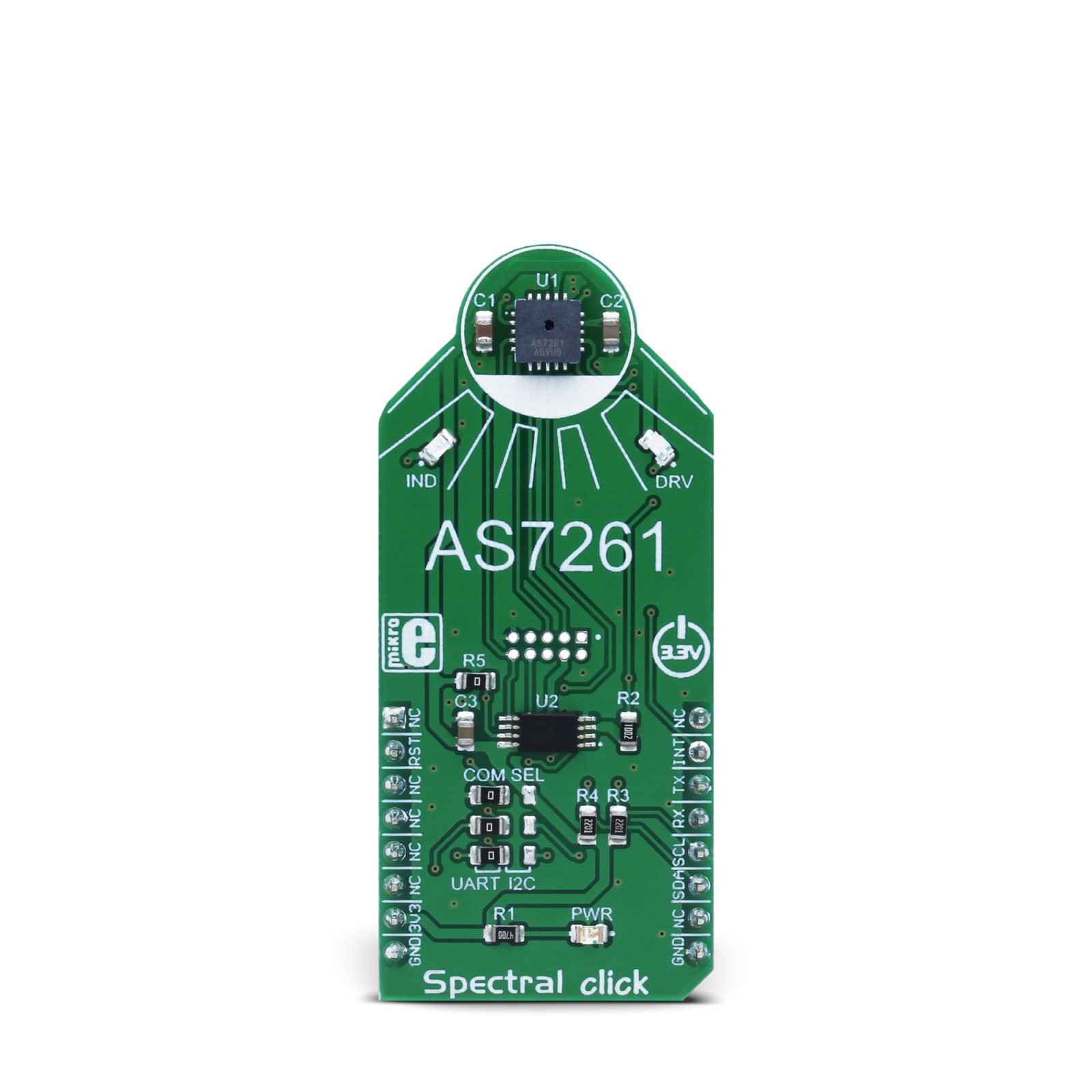 Spectral Click – AS7261 Color & Spectral Sensor Board | mikroBUS™