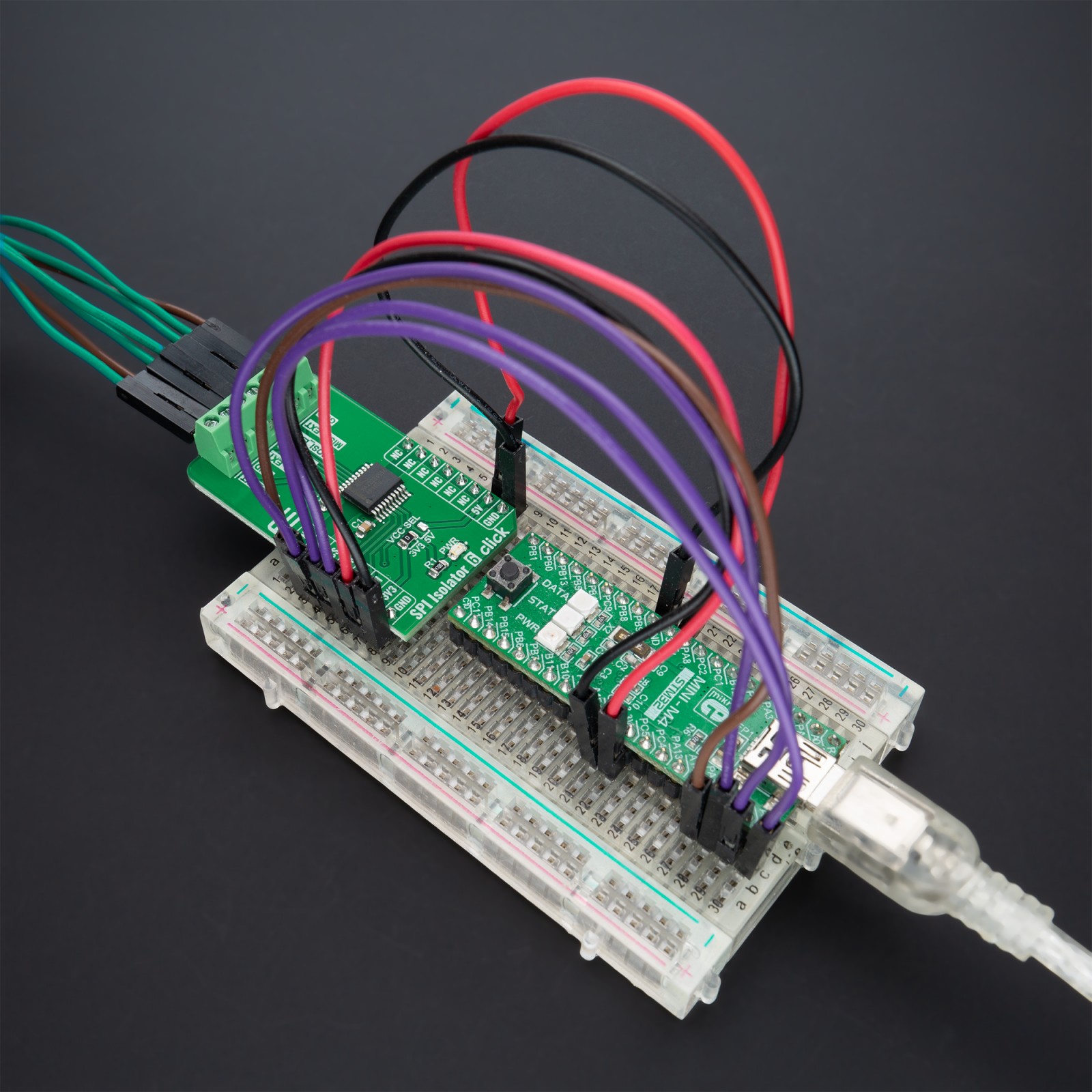 SPI Isolator 6 Click | MAX22345 Digital Isolator Board