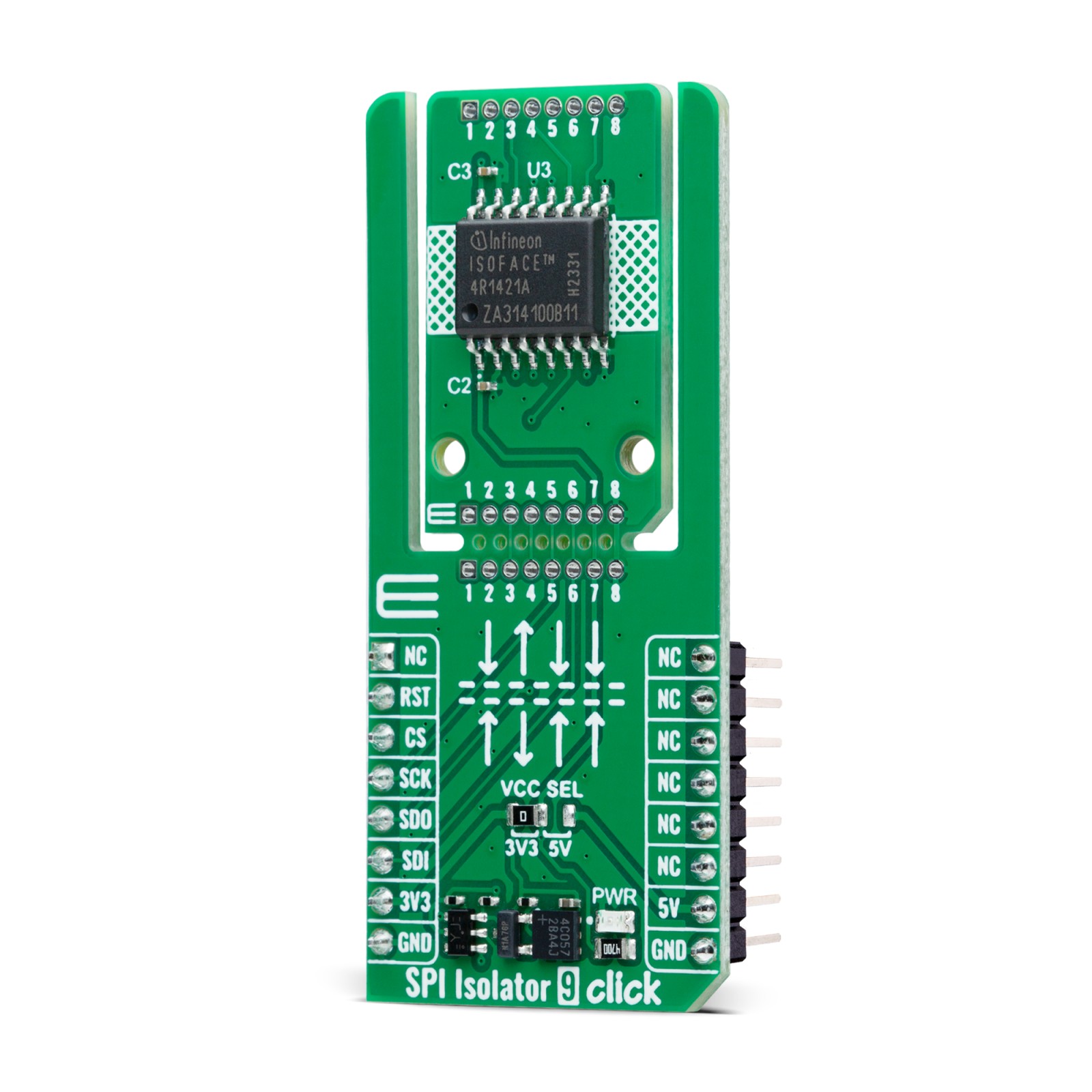 SPI Isolator 9 Click - For isolated SPI data | MIKROE-6430