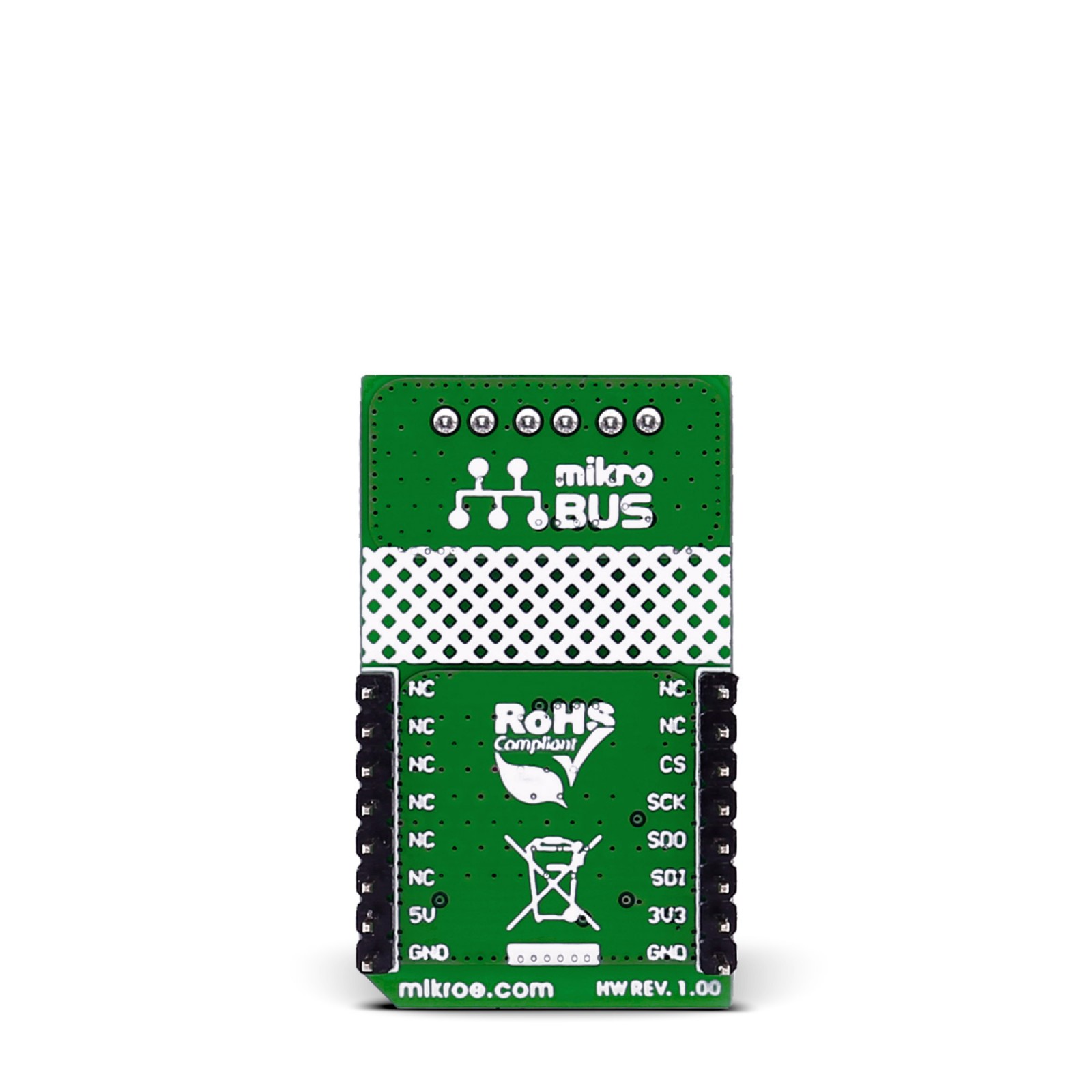 SPI Isolator click — board with ADuM4154 digital isolator optimized for SPI