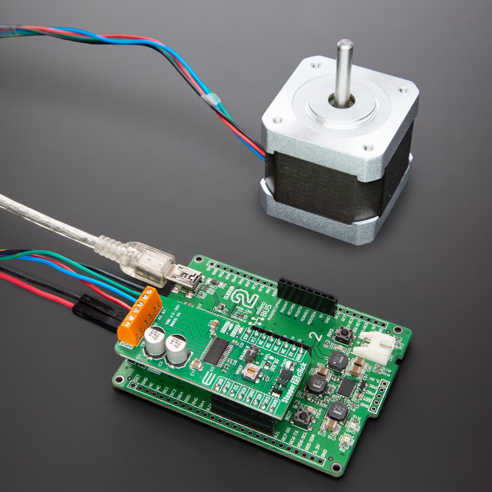 Stepper 25 Click - For bipolar stepper motor control | MIKROE-6561