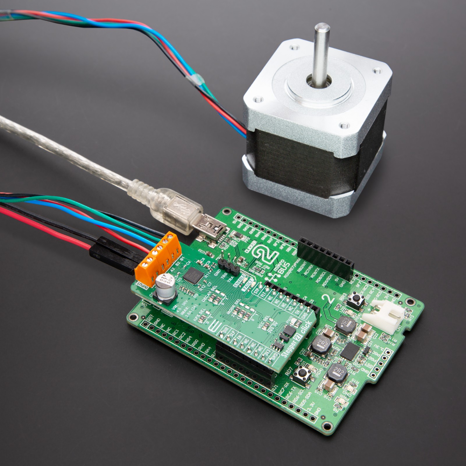 Stepper 27 Click - For 2-phase stepper motors | MIKROE-6613