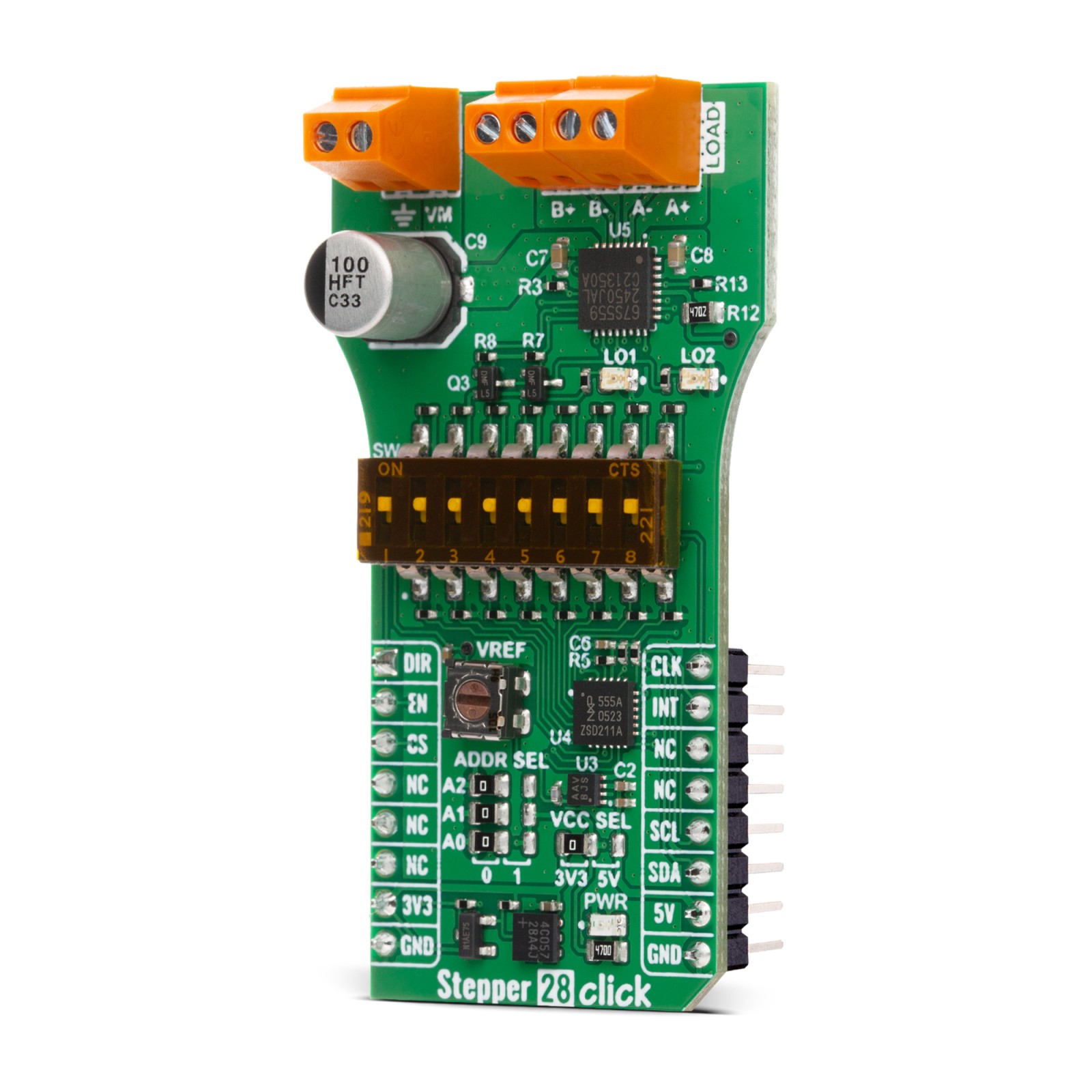 Stepper 28 Click - 2-Phase Bipolar Stepper Motor Driver | MIKROE-6723