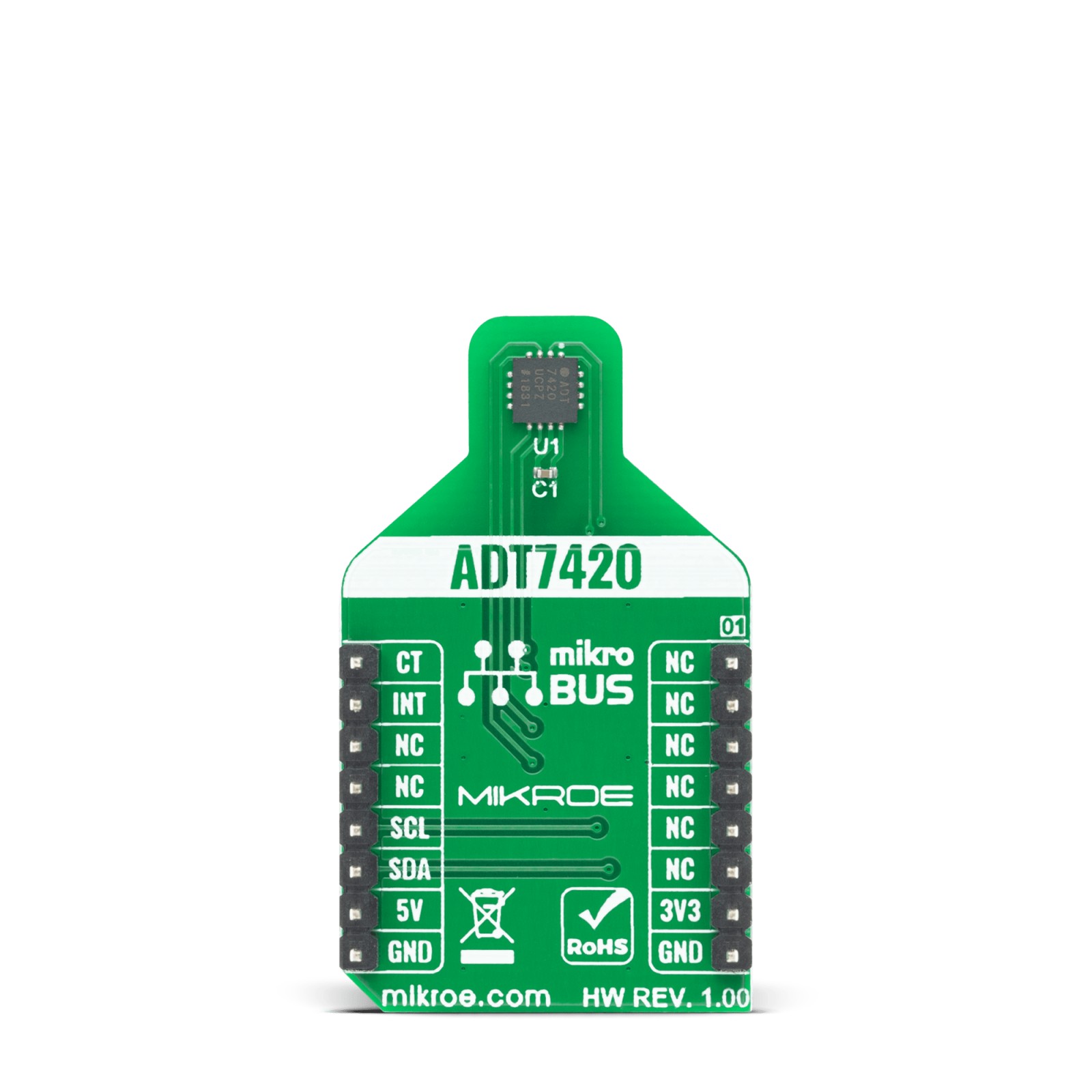 Surface Temp Click with ADT7420 Temperature Sensor