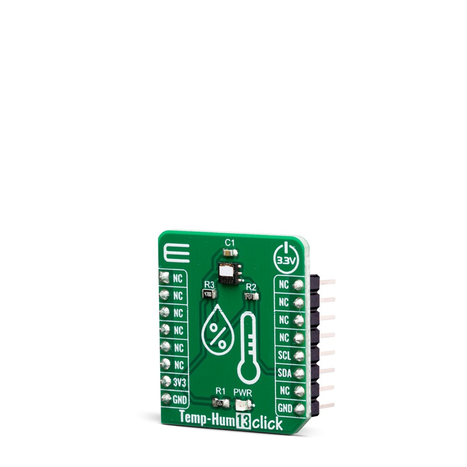 Temp&Hum 13 Click | HTU21DF Temperature & Humidity Sensor | MIKROE
