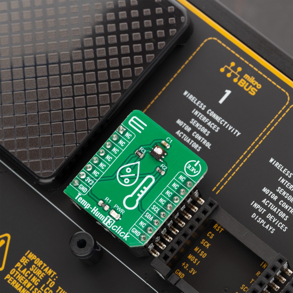 Temp&Hum 13 Click | HTU21DF Temperature & Humidity Sensor | MIKROE