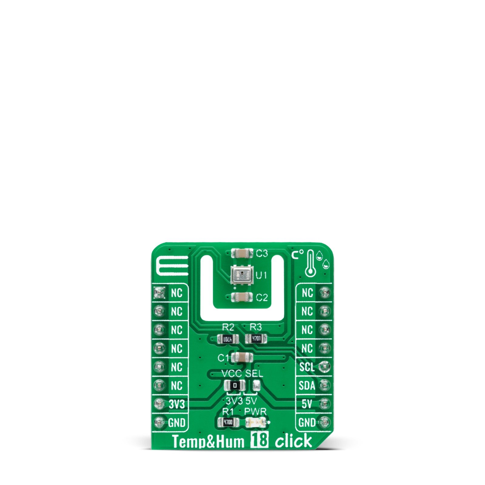 Temp&Hum 18 Click with HS3003 Temperature and Humidity Sensor