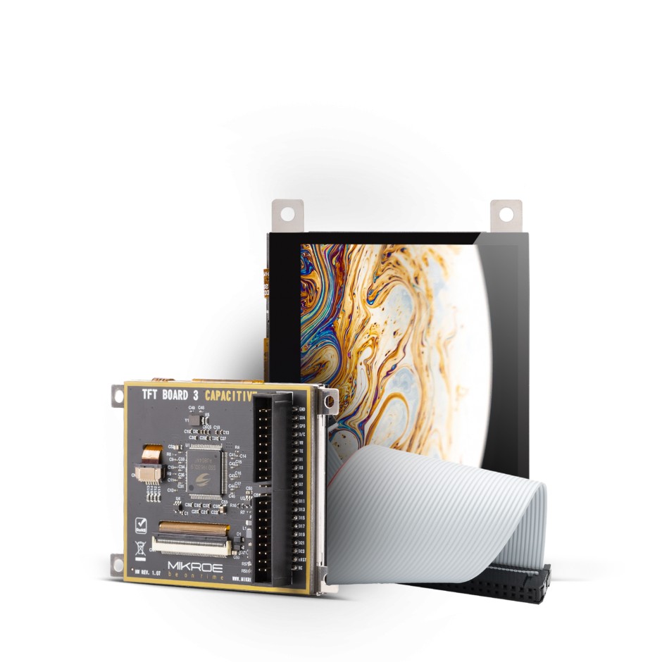 TFT Board 3 Capacitive With Frame | Mikroe