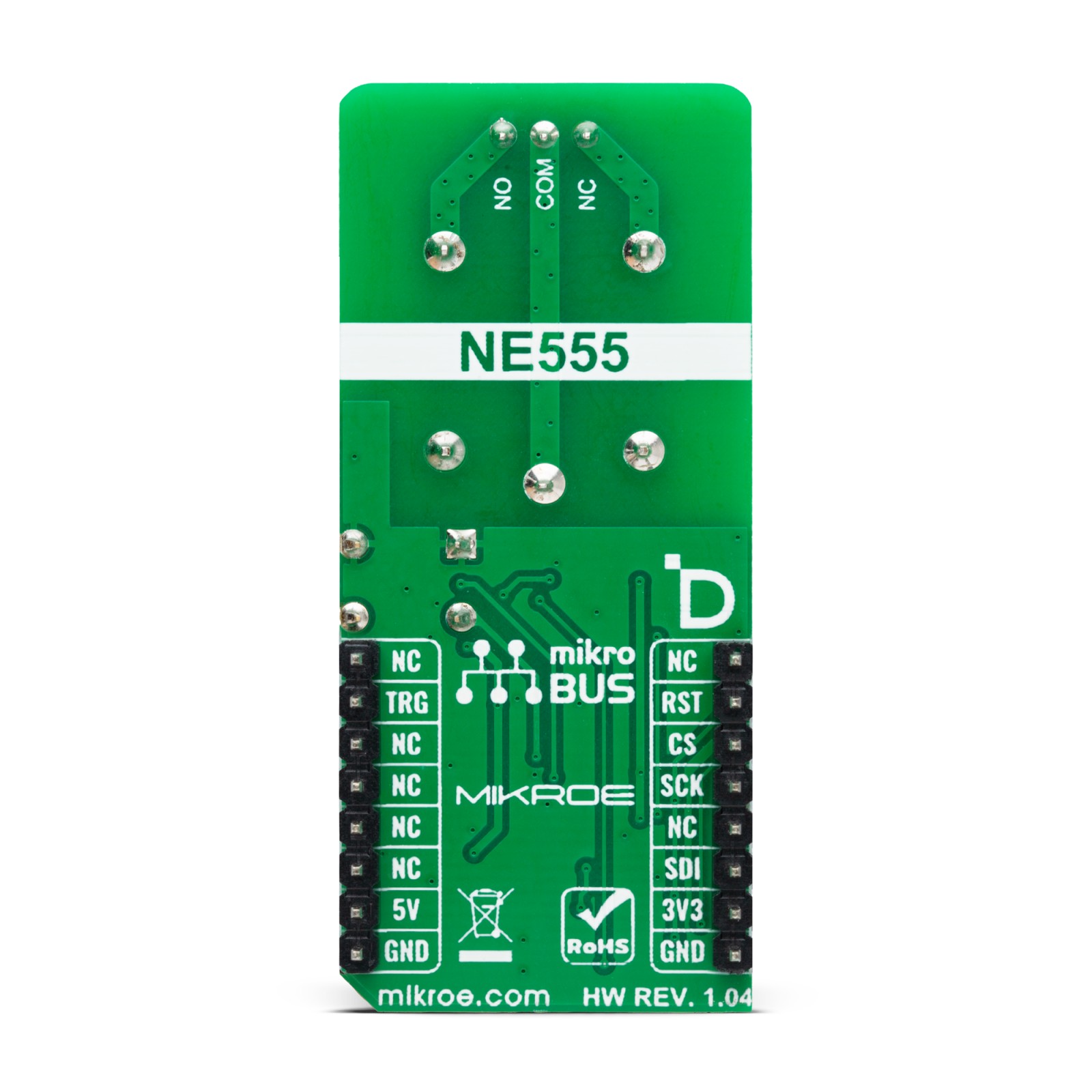 Timer Relay Click Board based on NE555 precision timer | MIKROE-5562