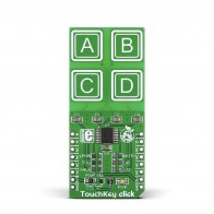 Touchkey click — board with TTP224 IC and four capacitive touchpads