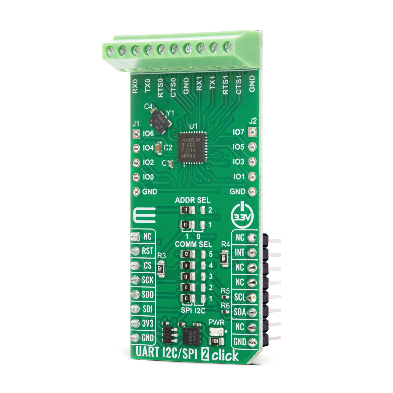 UART I2C/SPI Click - Dual UART I2C/SPI Bridge | MIKROE-6827