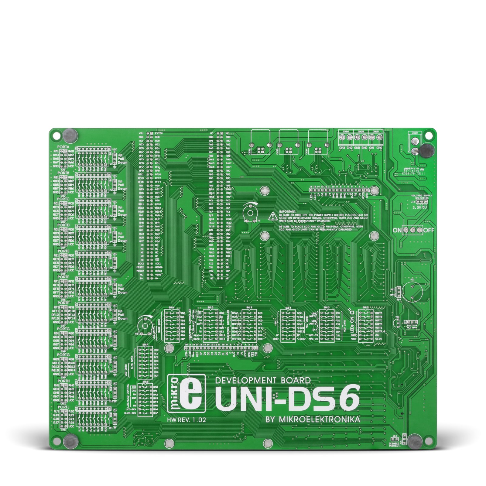 UNI-DS6 Development System for PIC, PSOC, AVR, 8051, ARM, dsPIC