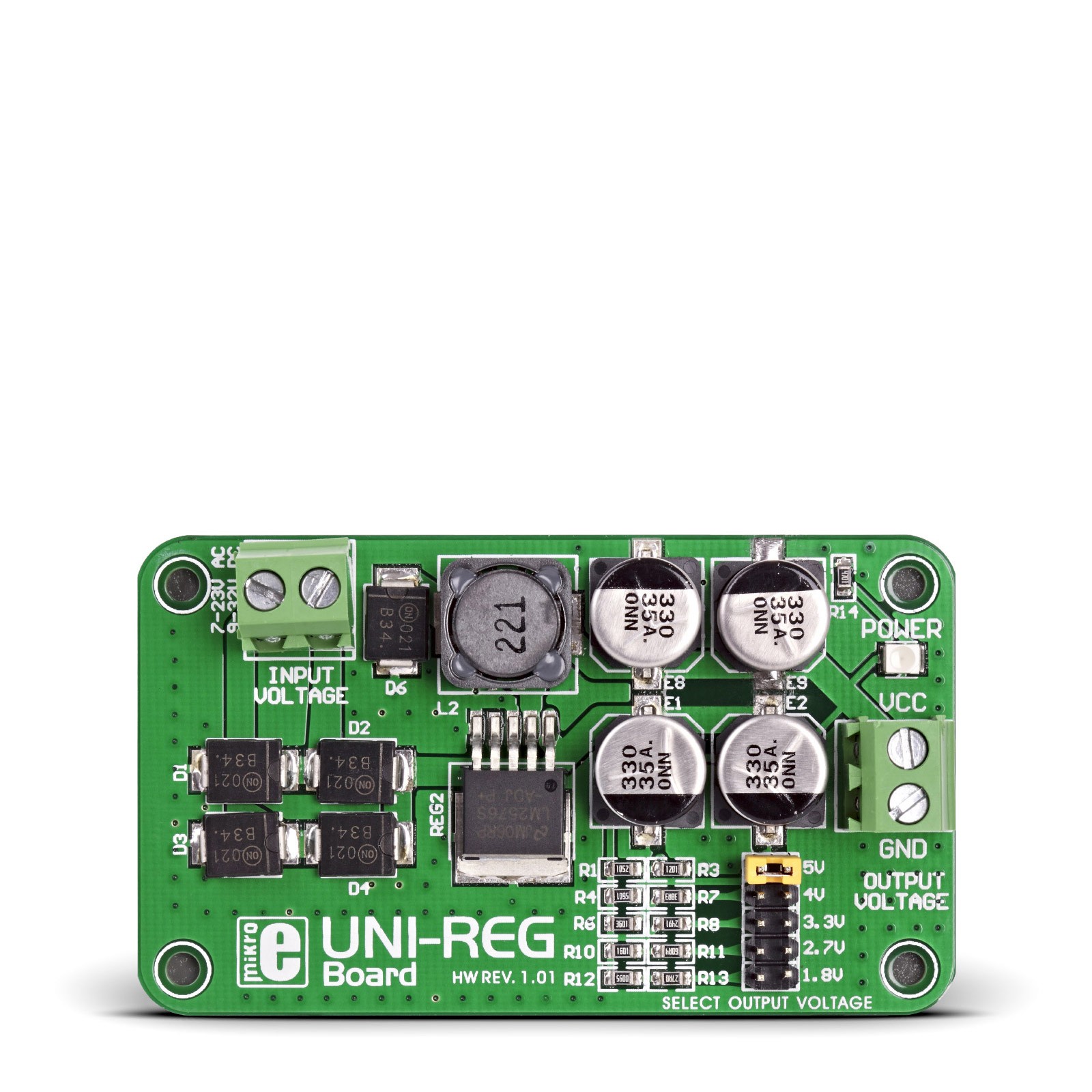 UNI-REG Board | LM2576 - MikroElektronika