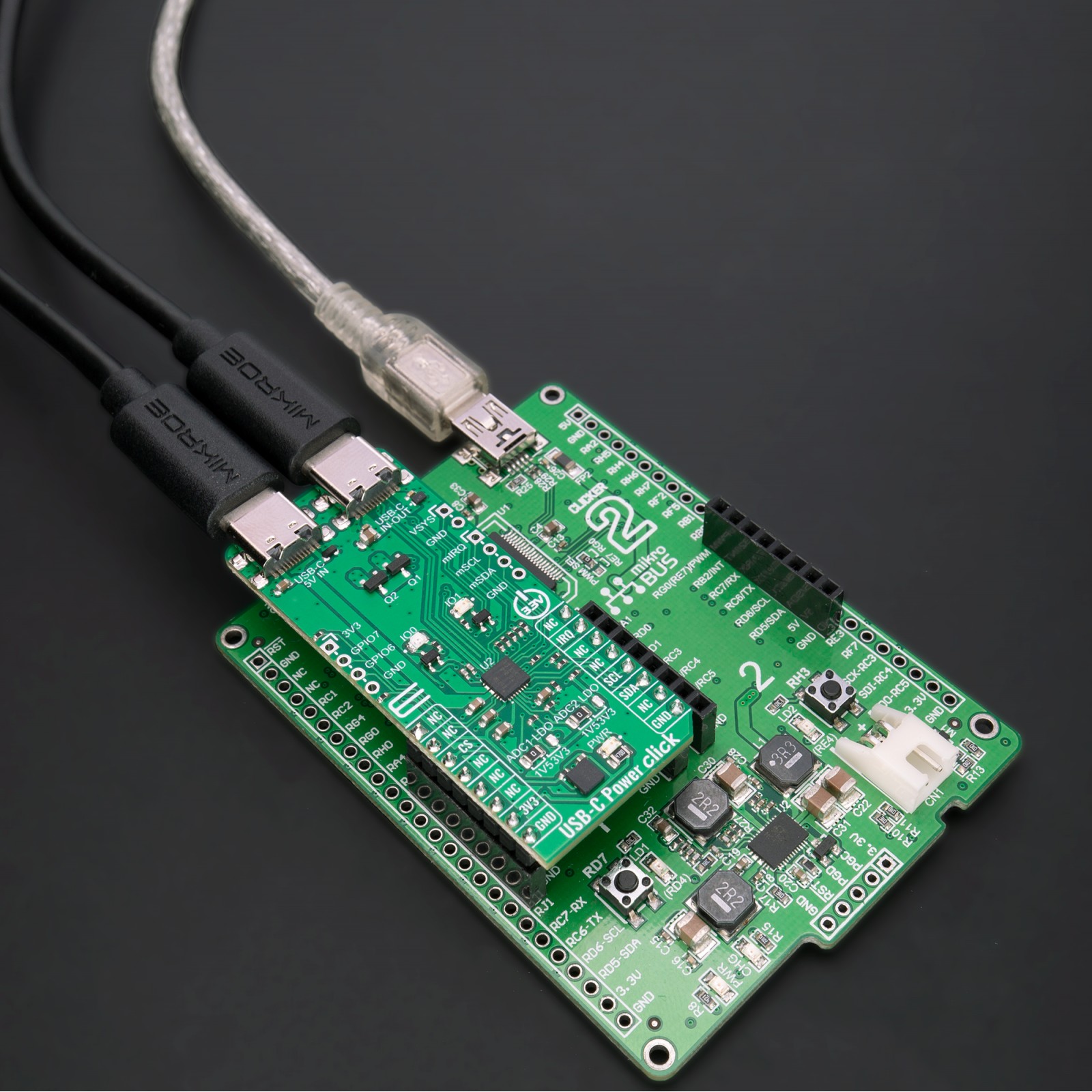 USB-C Power Click | TPS25750S Power-Delivery Management Board