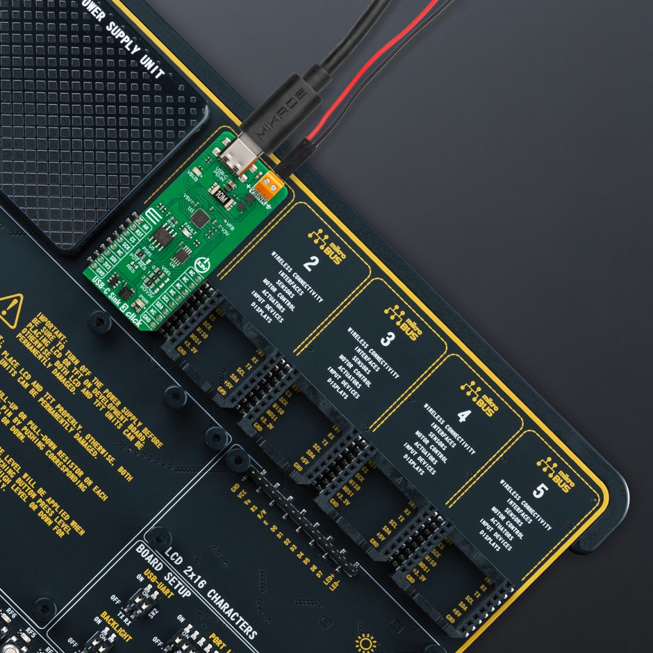 USB C Sink 3 Click featuring AP33771 for Reliable Power Delivery