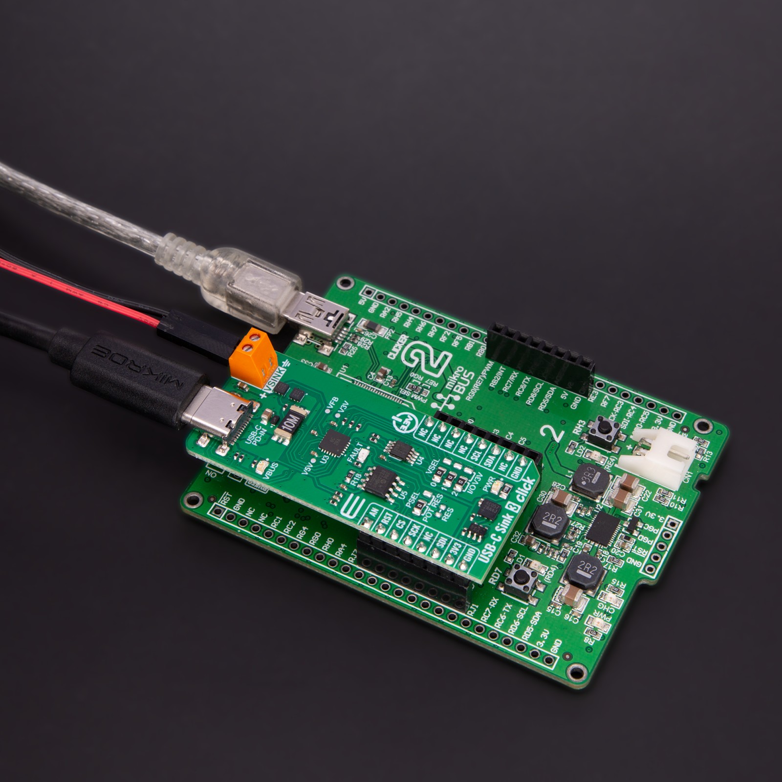 USB C Sink 3 Click featuring AP33771 for Reliable Power Delivery