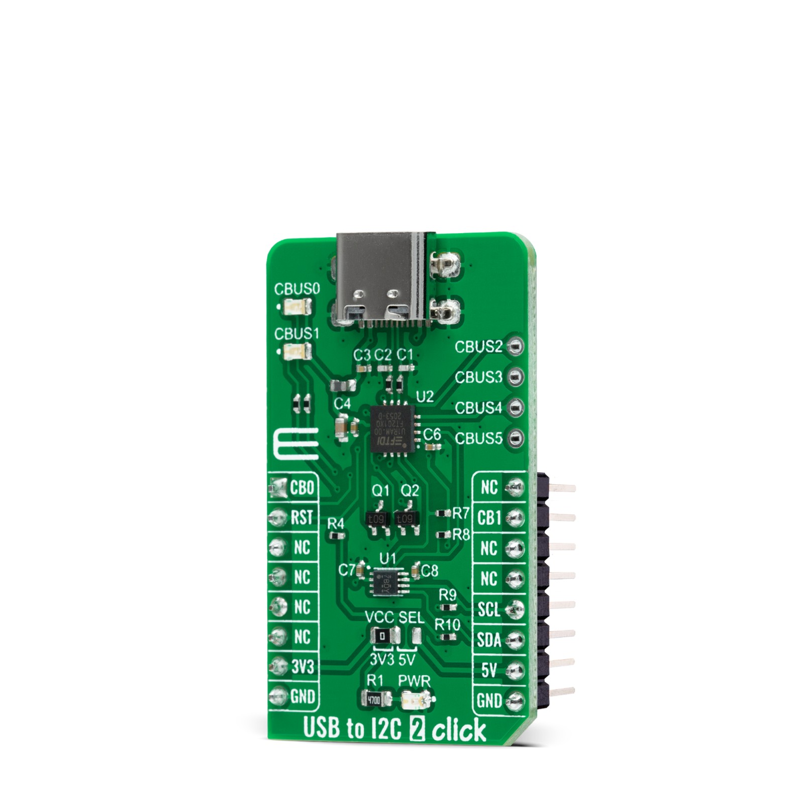 USB to I2C 2 Click with FT201X Interface IC