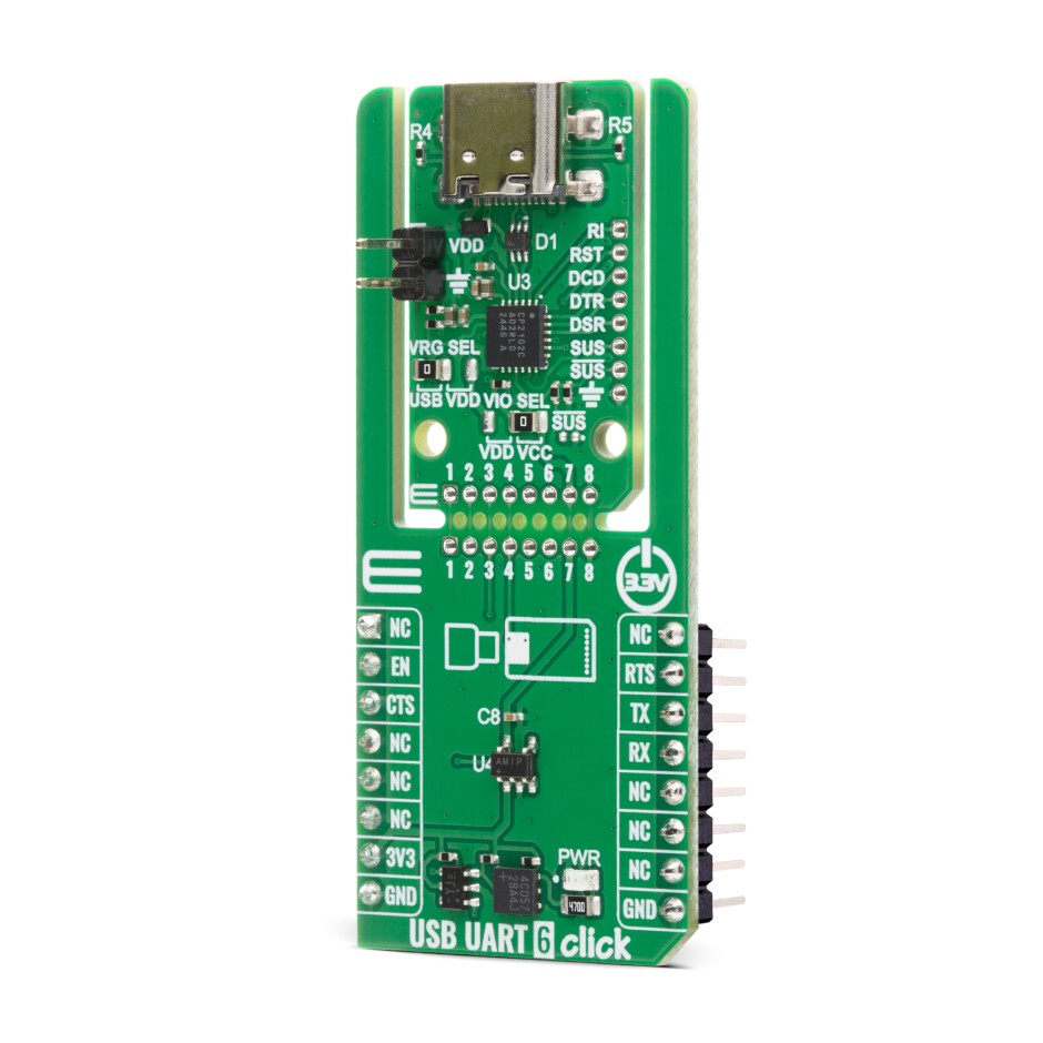 USB UART 6 Click - USB-to-UART bridge | MIKROE-6725