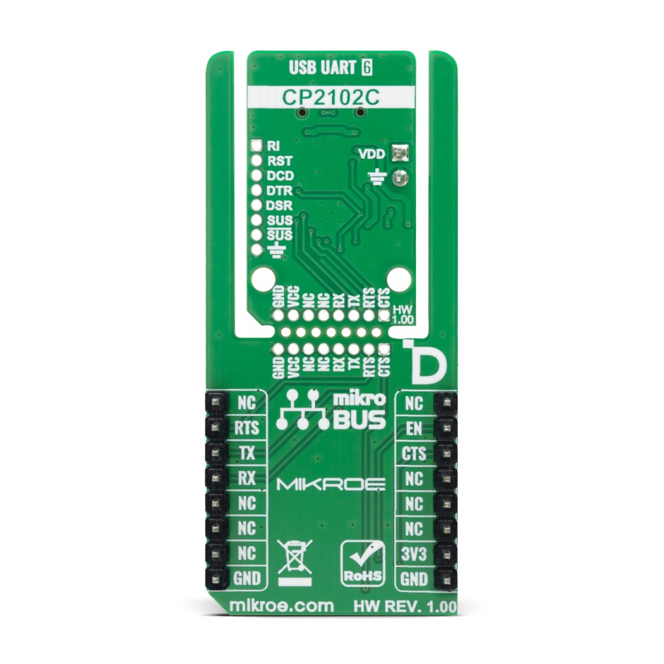 USB UART 6 Click - USB-to-UART bridge | MIKROE-6725