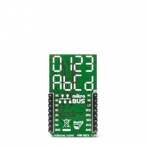 UT-M 7-SEG R click - board with two 7 segment displays | MikroElektronika