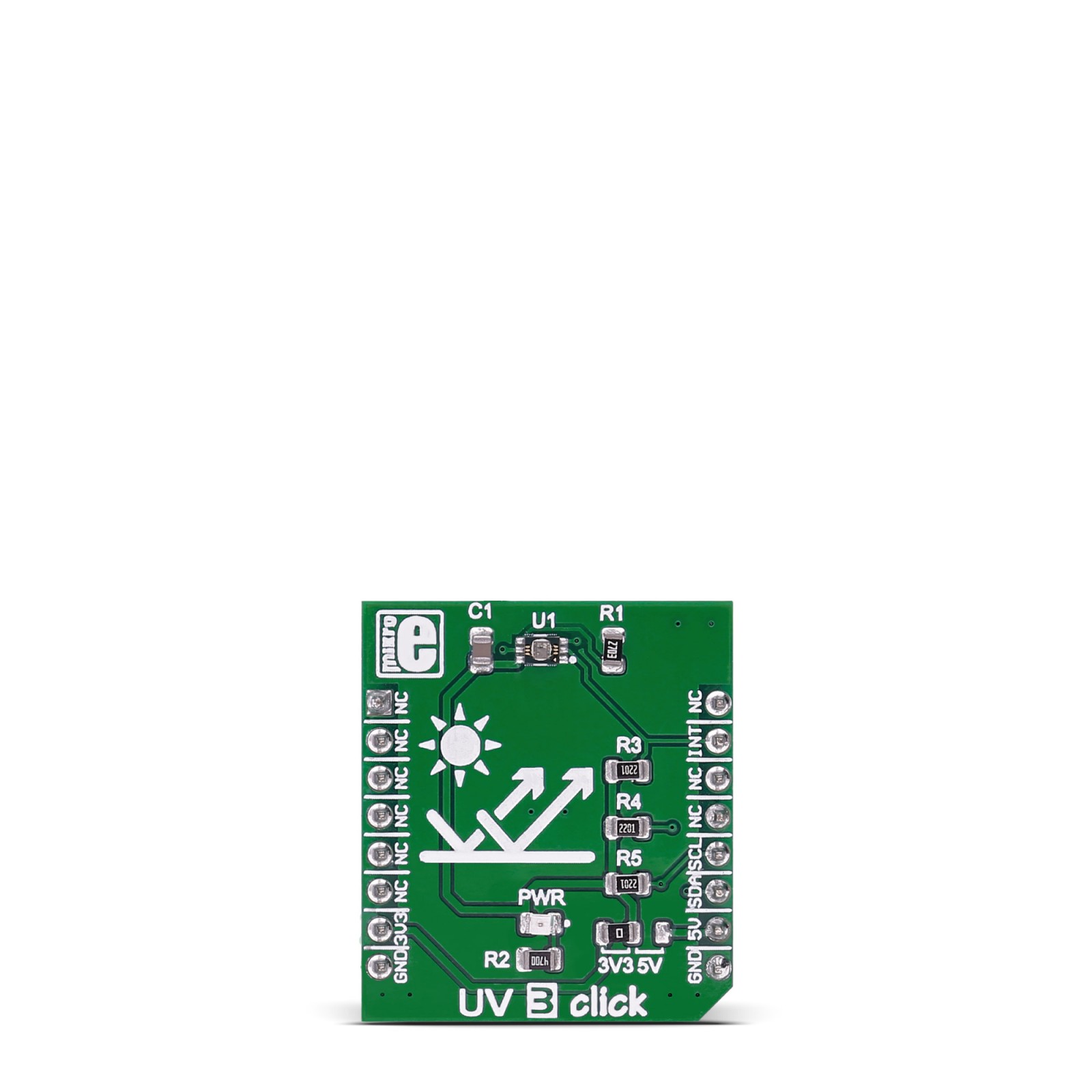 UV 3 Click Board | Advanced Ultraviolet (UV) Light Sensor - MikroE