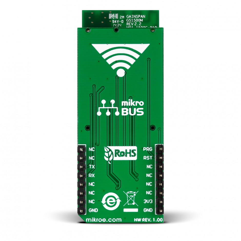 WiFi 5 click – board with Gainspan GS1500M Wi-Fi module