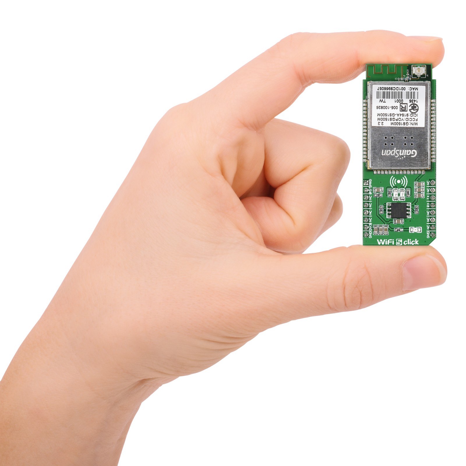 WiFi 5 click – board with Gainspan GS1500M Wi-Fi module