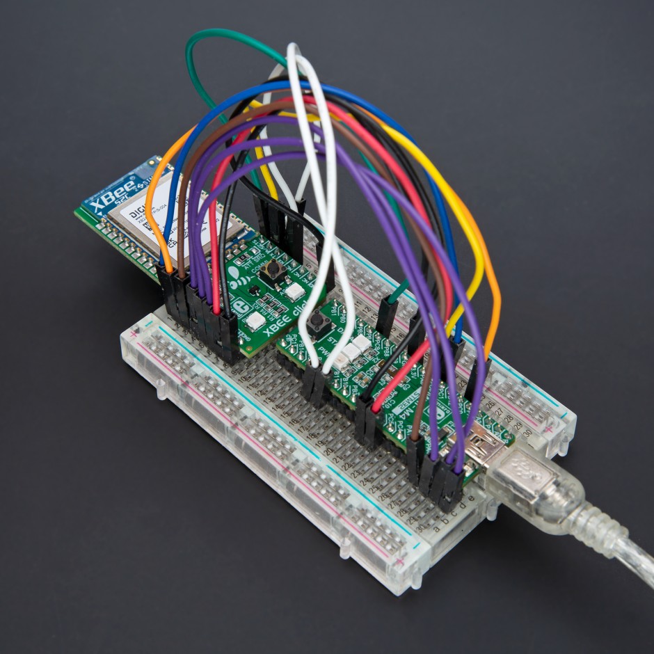 XBee click – board with XB24CZ7PIS-004 module from Digi International